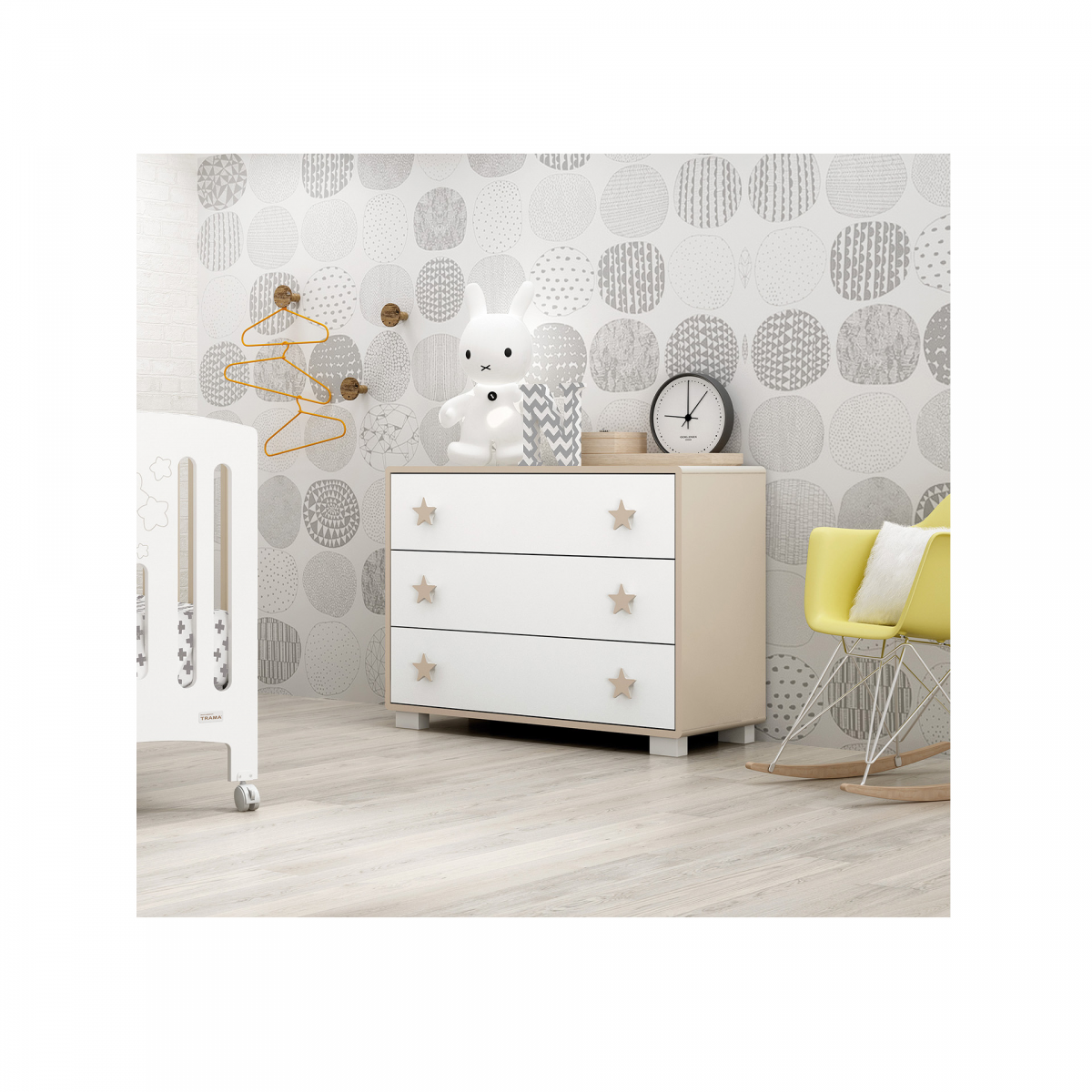 CÓMODA MAXI GAMMA BRANCO MATE / TERRA CLARO - TramaComodaGamma ...